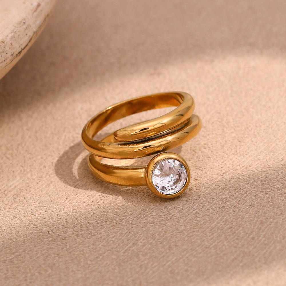 Joilyn 18K Gold Plated Double Layer Signet Ring - Chloe Conor