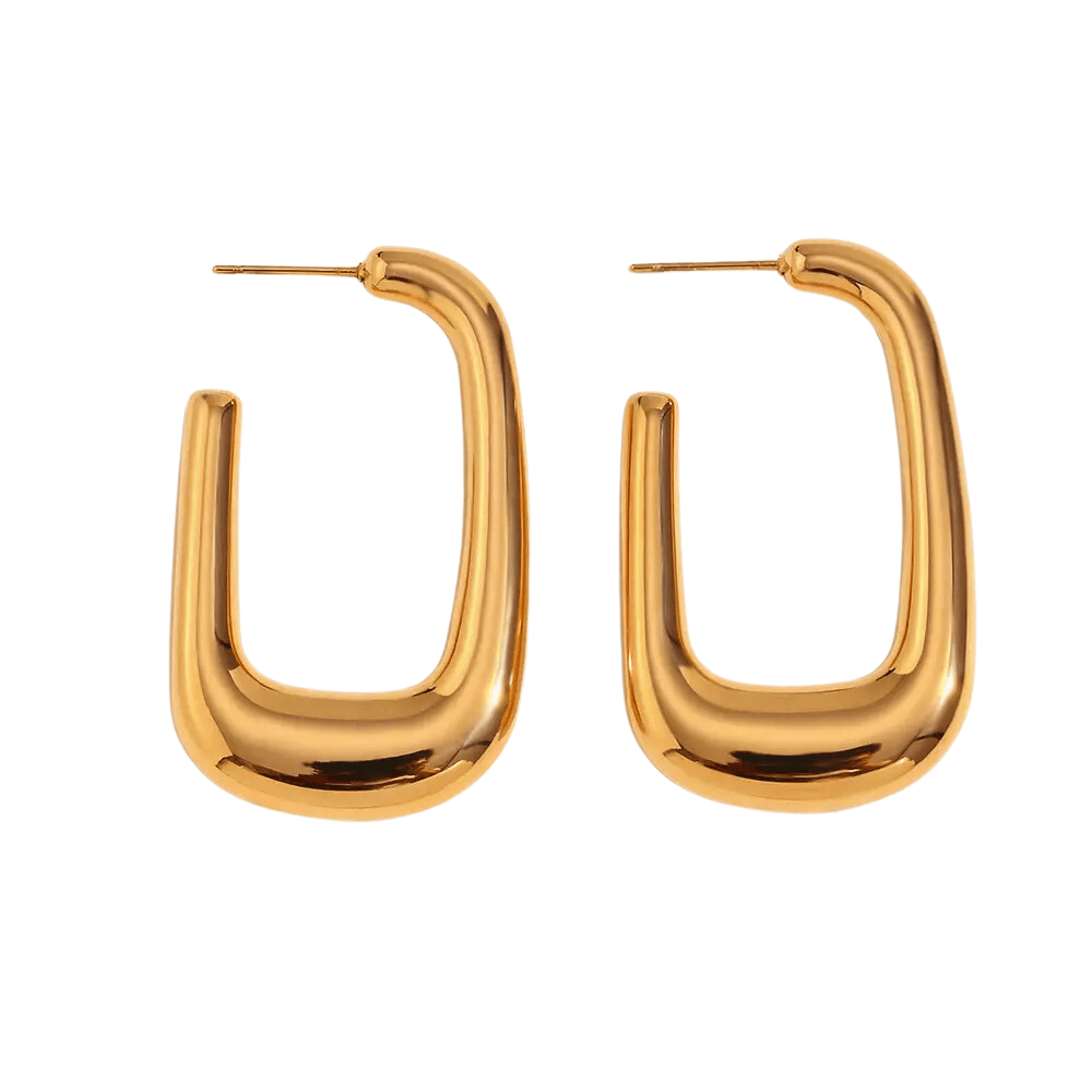 Everly 18K Gold Plated Square Hoop Earring - Chloe Conor